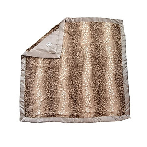 Zalamoon Strollets Plush Baby Toddler Soft Blanket with Satin Trim Corner for Soothing (Fawn)