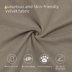 LLappuil Sectional Couch Convertible Oversize U Shaped Modular Sectional Sofa with Storage Easy Clean Anti-Scratch 8 Seat Velvet Sectional for Living Room, Brown