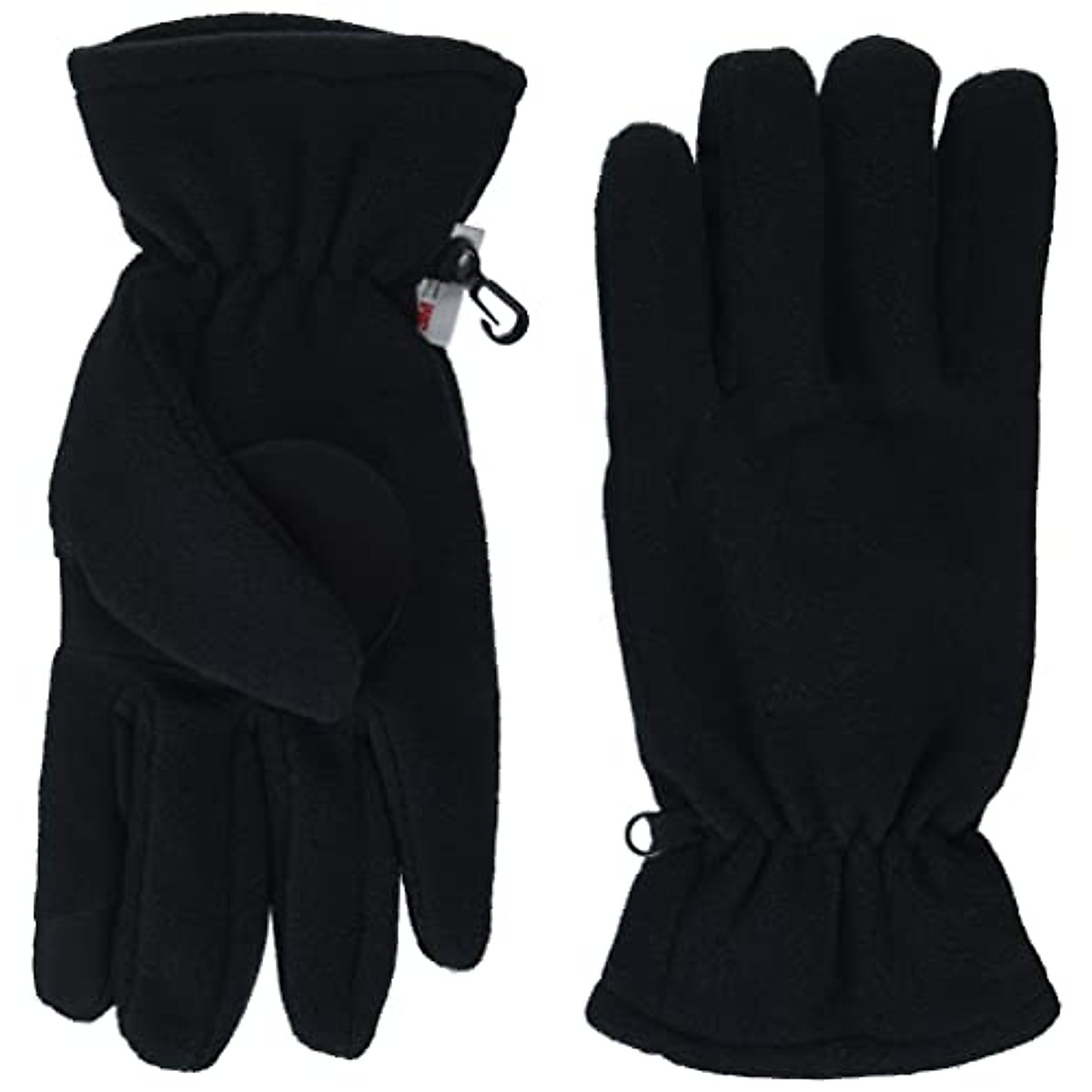 Amazon Essentials Men's Fleece E-Tip Gloves, Black, Small