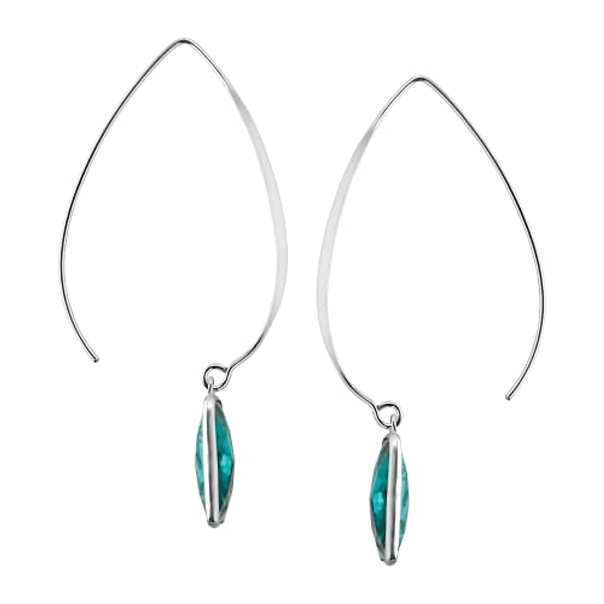 Silpada 'Oasis' Compressed Turquoise Drop Earrings in Sterling Silver