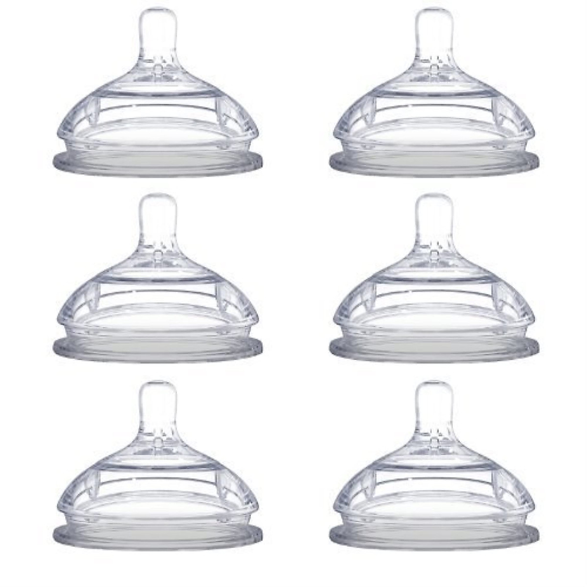 Comotomo Replacement Silicone Nipples, Fast Flow - 6 Pack