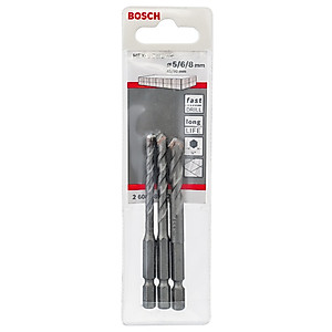 Bosch 2608589527 Tile Drill Bit"Hex Ceramic Eu" 3 Pcs