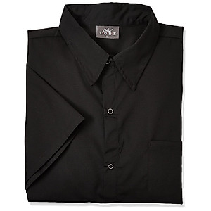 Chef Code mens Kitchen Basic Uniform Cook Shirt, Black, Large US