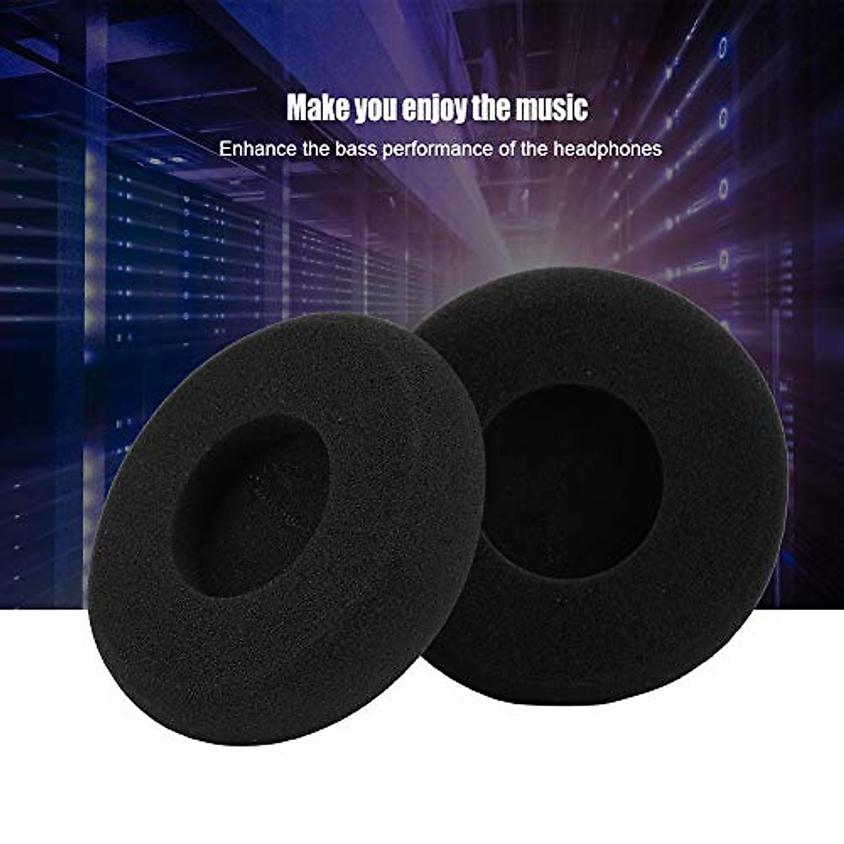 PUSOKEI 2PCS Leather Earmuffs,Replacement Foam Headphone Ear Pads for GRADO SR60 SR80 SR125 SR225 M1 M2 Headphones
