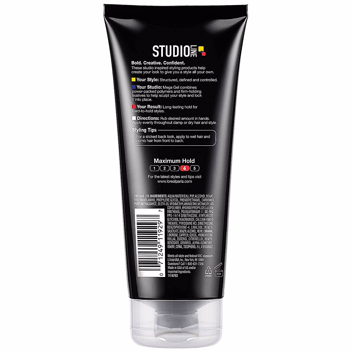 L’Oréal Paris Studio Line Head Lock Mega Hard Hold Gel 6.8 oz (Pack of 3)