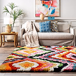 nuLOOM Abbey Carnival Handmade Shag Area Rug, 5 ft x 8 ft, Multi