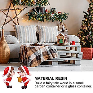 BESTOYARD 4 Pcs Christmas Plastic Ornaments Mini Toy Wedding Mini Couple Statue Bride Groom Figures Mini Christmas Figurines Desktop Toys Miniature Resin Accessories Bridegroom