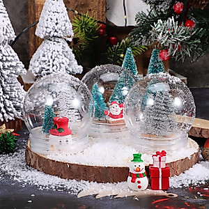 EXCEART 10pcs DIY Clear Plastic Water Globe Snow Globe 2Inch Clear Snow Globe with Screw Off Cap for DIY Crafts Christmas Home Decoration