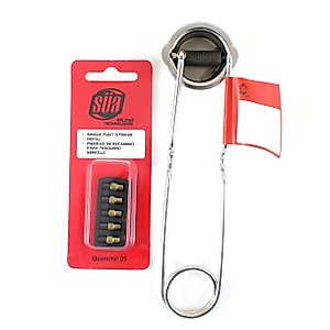 Single Flint Torch Striker/Spark Lighter + Replacement Flints (5 pkg)