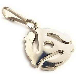 45 RPM Vinyl Record Adapter Spindle Replica Jacket Backpack ZIPPER PULL CLIP