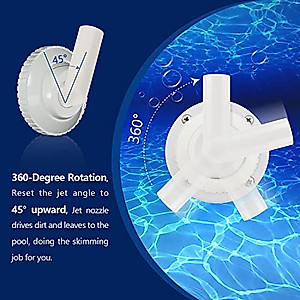 ChangTa Directional Pool Skimmer Jet Return Nozzle Compatible with Inside Most Swimming Pools Hydrostream Return Inlet Fitting Reduce Skimmer Net Maintenance Fits Pool Rakes Skimmers & Nets Parts