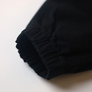 MINI PANDA Toddler Pants, Black Pants Toddler Boys or Girls, Little Boy Pants 2-Pieces (3T, Black,Green)