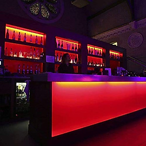 MINGER RGB LED Strip Lights, 16.4ft Color Changing Light Strips with Remote Controller, Protective Coating, 5050 LED and DIY Mode, Dimmable Full Light Strips for Bedroom, Room, Kitchen