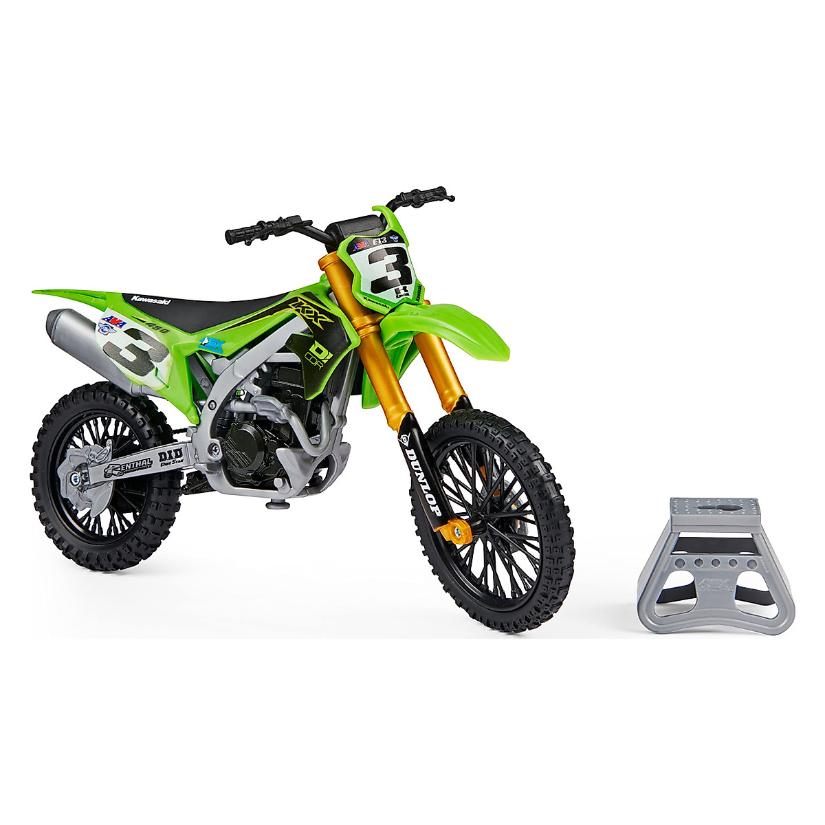Supercross, Authentic Eli Tomac 1:10 Scale Collector Die-Cast Motorcycle Replica with Display Stand