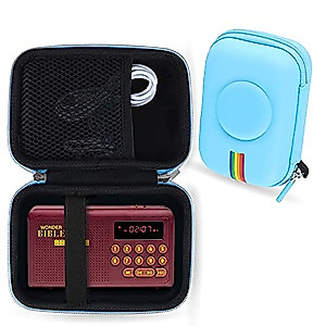 Leayjeen Travel Carry Case Compatible with Wonder Bible NIV- The Talking Audio Bible Player (New International Version)(Case Only)(Blue)