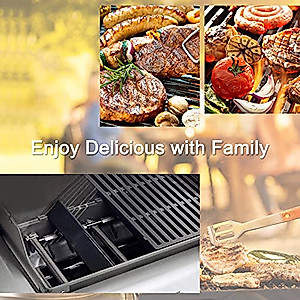 15.3" 7635 Porcelain-Enameled Flavorizer Bars for Spirit 200 Series Gas Grills, Spirit E210, S210, E220, S220 with Front Control Knobs, Set of 3 Heat Plates Flavorizer Bars Replacement for Weber 7635