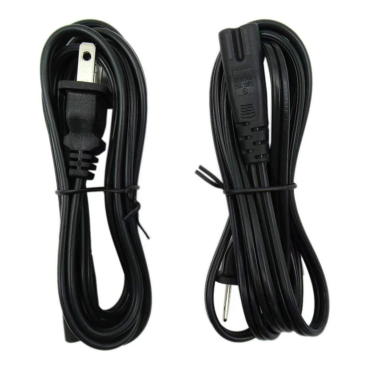 2 Pack Slot Prong Power Cord Charging Cable Wall Plug for Xbox One S 6FT PA-14 2