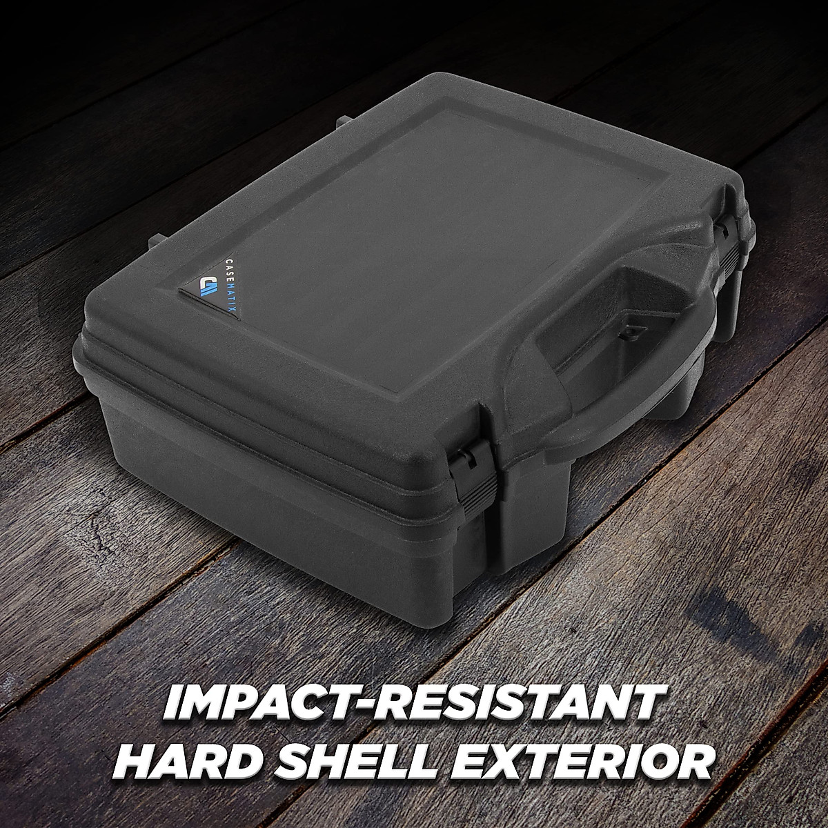 CASEMATIX Trading Card Case Organizer for 3200 Cards - 16" Hard Shell Holder with 40 Dividers and Protective Foam Interior for Card Game Storage