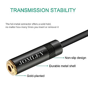 COLICOLY XLR to 3.5mm Adapter, Balanced 3.5mm Female to XLR Male Stereo Audio Adapter, 1/8 inch Mini Jack Female to XLR Male Adapter Cable - 1ft