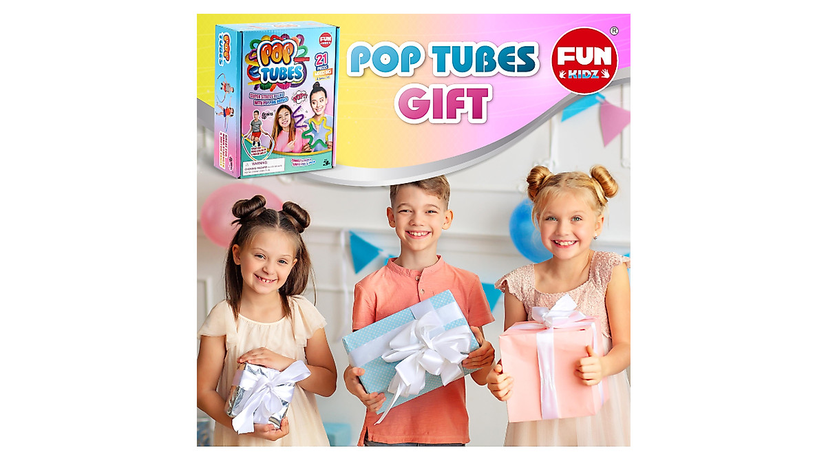FunKidz Jumbo & Mini Fidget Pop Tubes – Fun Stress Relief Toy