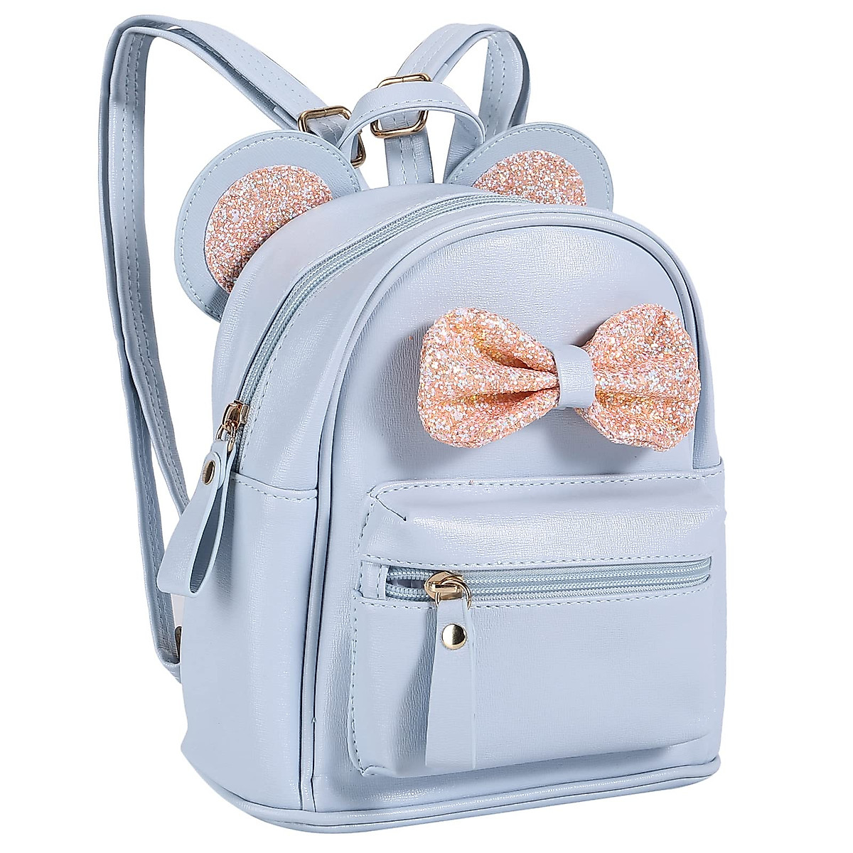 DingCo Girls Mini Backpack Sequin bow Mouse Ears cute backpack small backpack gifts for teenage girls