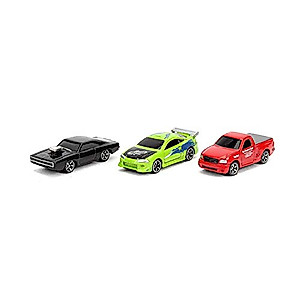 Fast & Furious 1.65" Nano 3-Pack Die-cast Cars, Toys for Kids and Adults