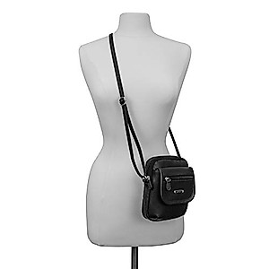 MultiSac womens Mini Everest Crossbody Bag Cross Body, Black (Vintage Nappa), One Size US