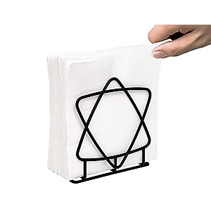 LEVIMETREE Napkin Holder, Christmas Napkin Holder for Kitchen Table, Holder Tissue Dispenser, Tabletop Paper Napkin Holder Stand for Home Kitchen Restaurant Christmas Party, Christmas Gift, Black