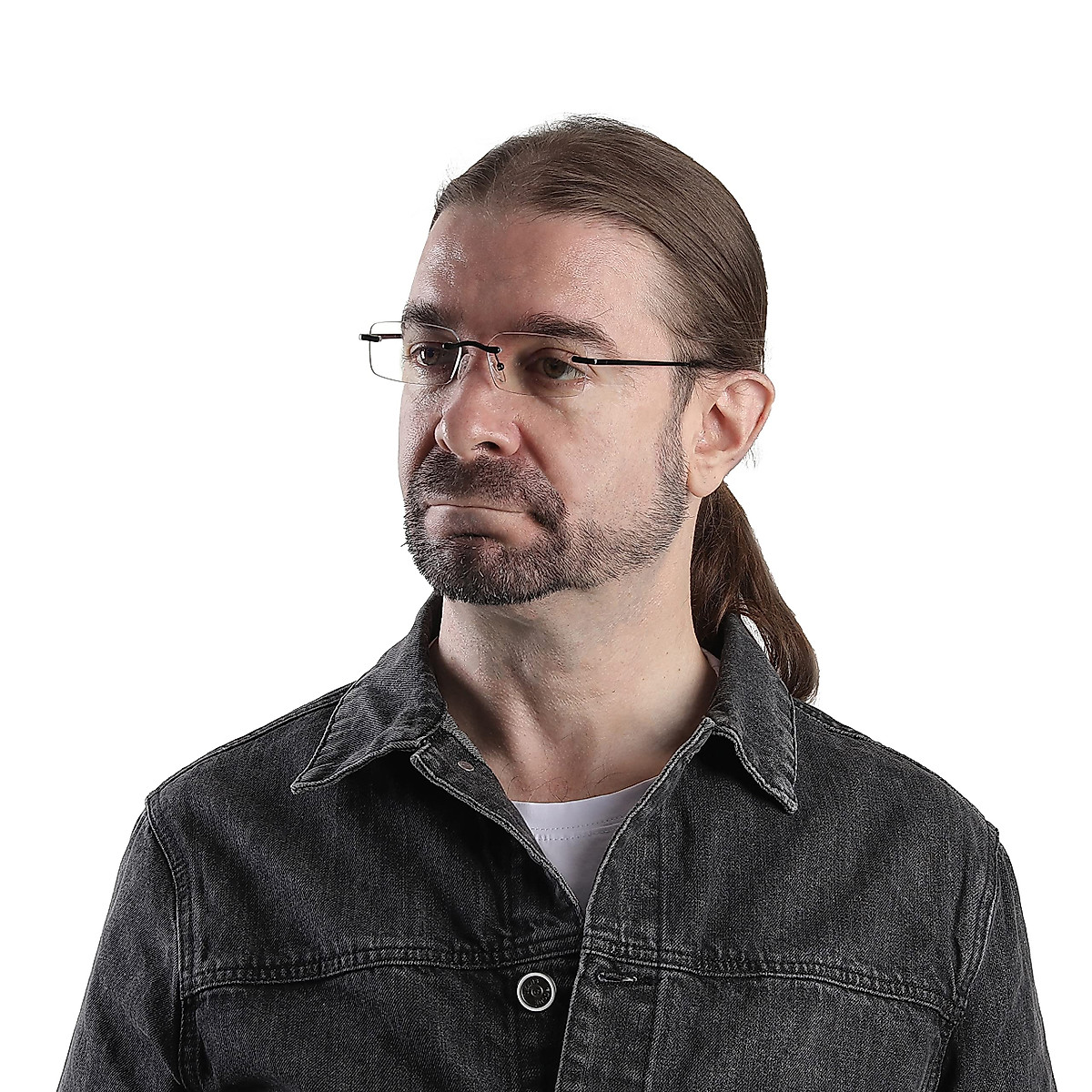 HIYANJN Frameless Reading Glasses Blue Light Blocking Rimless Computer Reader For men Lightweight Eyeglasses(3-Pack,1.50)