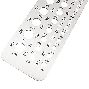 Diameter Gauge RLECS Stainless Steel Diameter Gauge Wire Thickness Measurer Tester Ruler DIY Drill Measurement Gauge Tool