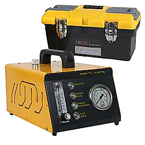 QPKING EVAP Smoke Fuel Leakage Tester 4 in 1 Car Conduit Pipe System Leak Detection Tools, Car Fuel Leak Detector for 12V/24V Vehicles Boats with Adjustable FlowMeter Leak Detector