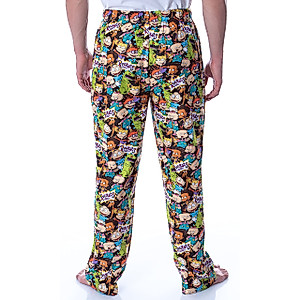 Nickelodeon Men's Rugrats Character Mashup Adult Loungewear Sleep Bottoms Pajama Pants (Large) Multi