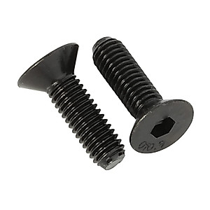 M8-1.25 x 20mm Flat Head Socket Cap Screws Countersunk Bolts, Alloy Steel Grade 10.9, Fully Threaded, Allen Socket Drive, 25 PCS