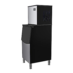 KoolMore Modular Ice Maker Machine, 315 lb. Full Cube Production, Free-Standing with Air Cooled Evaporator, 200 lb Bin, Stainless-Steel
