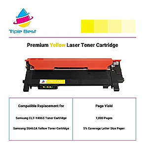 Triple Best Compatible Toner Cartridge Replacement for Samsung CLT-K406S CLT-C406S CLT-M406S CLT-Y406S CLP-365W CLX-3305FW Xpress C410W Xpress C460FW (4 Pack)