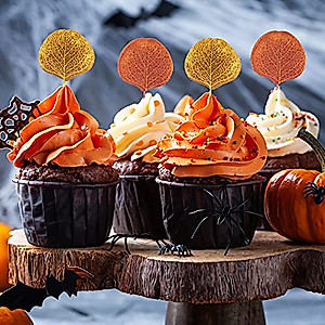 WILLBOND 400 Pieces Eucalyptus Leaves Artificial Eucalyptus Petals Fake Leaves for DIY Wedding Bouquet Party Garden Cake Table Decoration (Rusty Red and Fall Coffee)