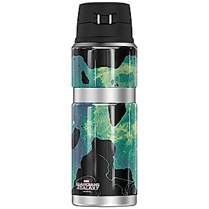 Guardians of the Galaxy Guardians Rocket And Groot THERMOS STAINLESS KING Stainless Steel Drink Bottle, Vacuum insulated & Double Wall, 24oz