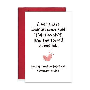 Funny New Job Congrats Card for Bestie, Coworker Leaving Farewell Card, Be Fabulous Somewhere Else
