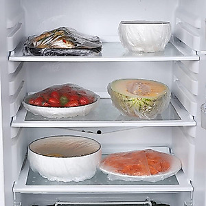 200Pcs Elastic Fresh Keeping Bags, Stretch Plastic Wrap Bowl Covers Food Storage Covers Alternative to Foil for Family Outdoor Picnic Universal Kitchen Wrap Seal Caps