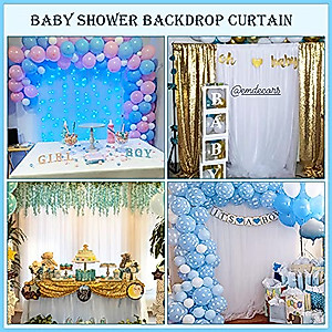White Backdrop Curtains for Parties Wedding White Tulle Backdrop Curtains Drapes for Baby Shower Birthday Party Photo Booth Background Decorations 5 ft X 7 ft