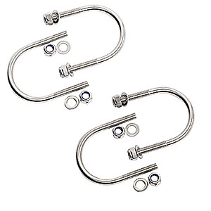 Aopin Round U-Bolts 1-1/2 inch 38mm M6 Inner Width 304 Stainless Steel 8pcs Self-Locking Nylon Insert Hex Nuts Flat Washers for Car/Motorhome/Sailing Trailer Replacement Part and Accessorie 4Pack