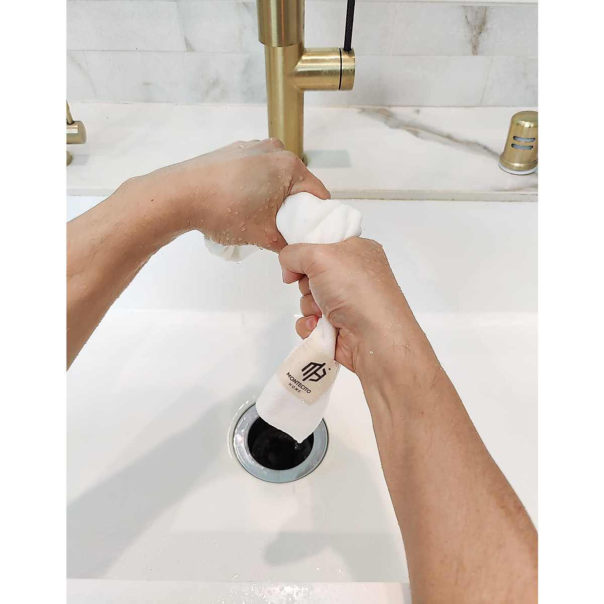 Organic Cotton Vegetable Crisper Bag - Variety Set of 3 - Simply Wet & Keep Your Veggies Fresher, Longer in Refrigerator!