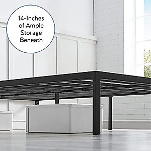 Classic Brands Brutis Black Heavy-Duty Metal Platform Bed Frame, Twin