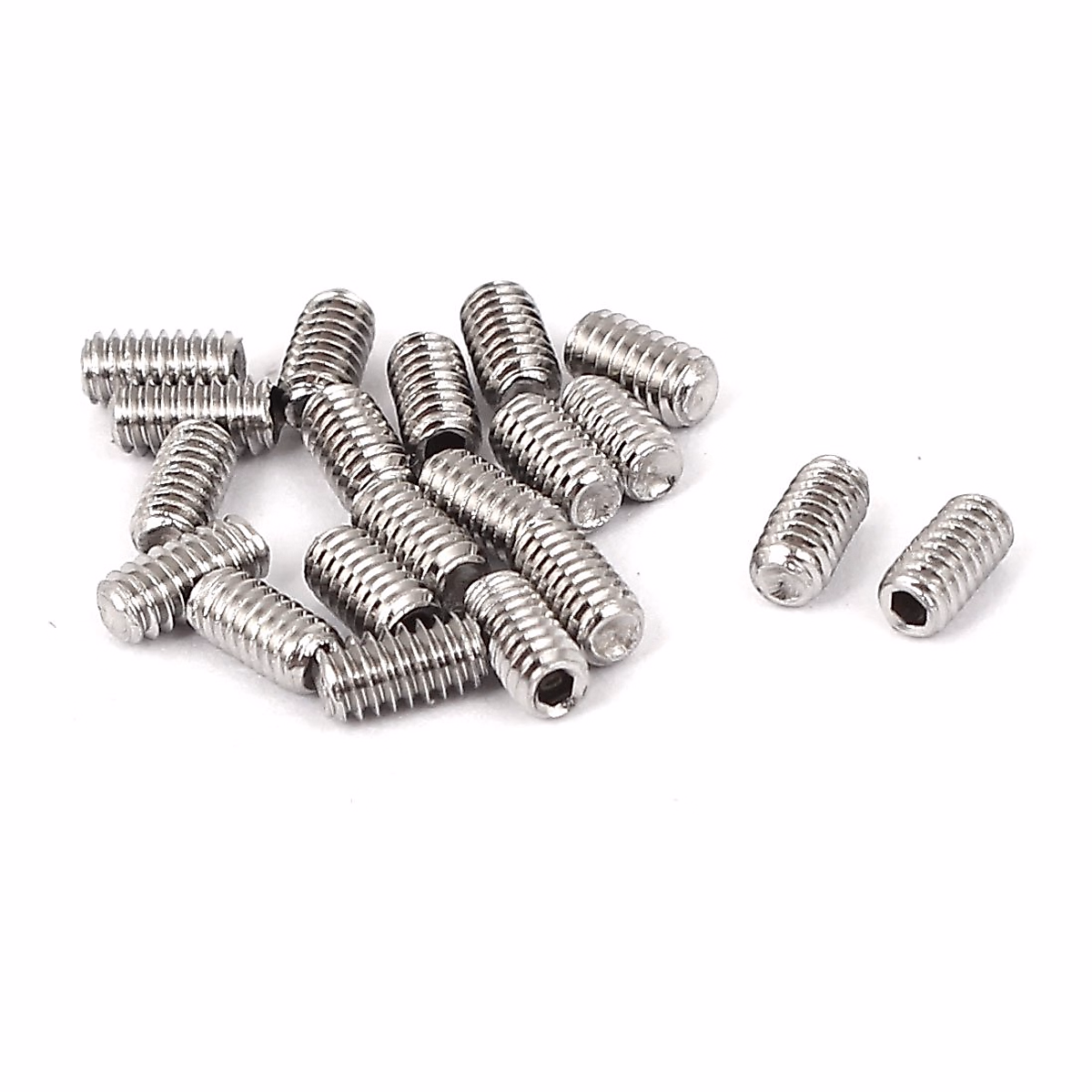 uxcell M2x4mm Cup Point Hex Socket Grub Set Screws 20pcs for Gear