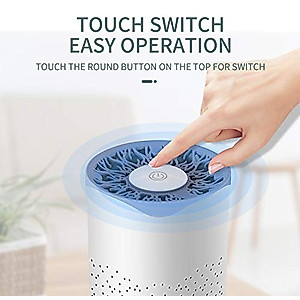 Mini Air Purifier,Small Size and Suitable for Placing On Your Desk or Bedside Table to Protect You. Noise ≤36dB, Sleep better-White