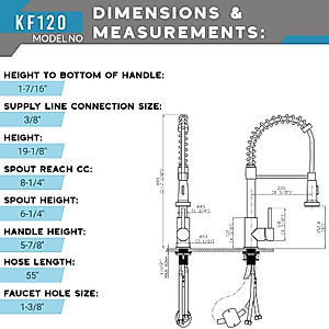 Strictly Sinks Kitchen Faucet with Pull Down Sprayer-Contemporary Design Single Handle High Arc Spring Faucet–Dual Function Spray Head with 360 Swivel Spout-Towel Bar Sink Faucet (Black)