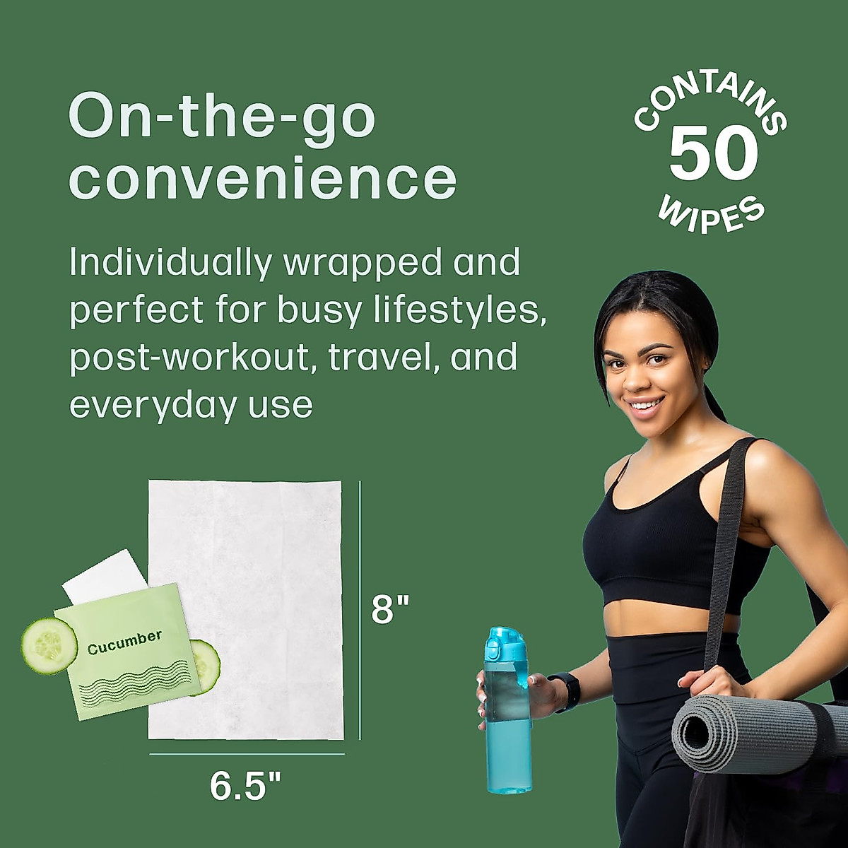 Dew Well - Refresh Deodorant Wipes - A Fresh Start When You’re On the Go - Aluminum, Paraben, and Sulfate Free - Variety Pack (Mint, Rose, and Cucumber) - 50 Individually Wrapped Wipes