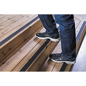 Incom Manufacturing: Life Safe Premium Grade High Traction Abrasive Non Slip 60 Grit Indoor Outdoor Anti-Slip Adhesive Grip Safety Tape, 2 Inch x 5 ft., Black