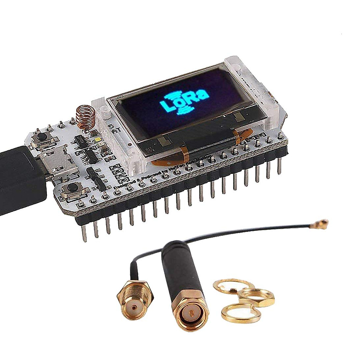 Hailege ESP32 LoRa SX1276 0.96 Inch OLED Display Development Board WiFi Bluetooth Dual Core 240MHz CP2102 and 868/915MHz with Antenna for Arduino Smart WiFi LoRa 32