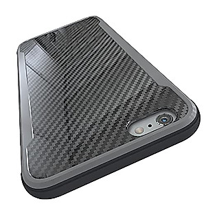 Nicexx Designed for iPhone 6 Plus Case/Designed for iPhone 6S Plus Case with Carbon Fiber Pattern, 12ft. Drop Tested, Wireless Charging Compatible - Black